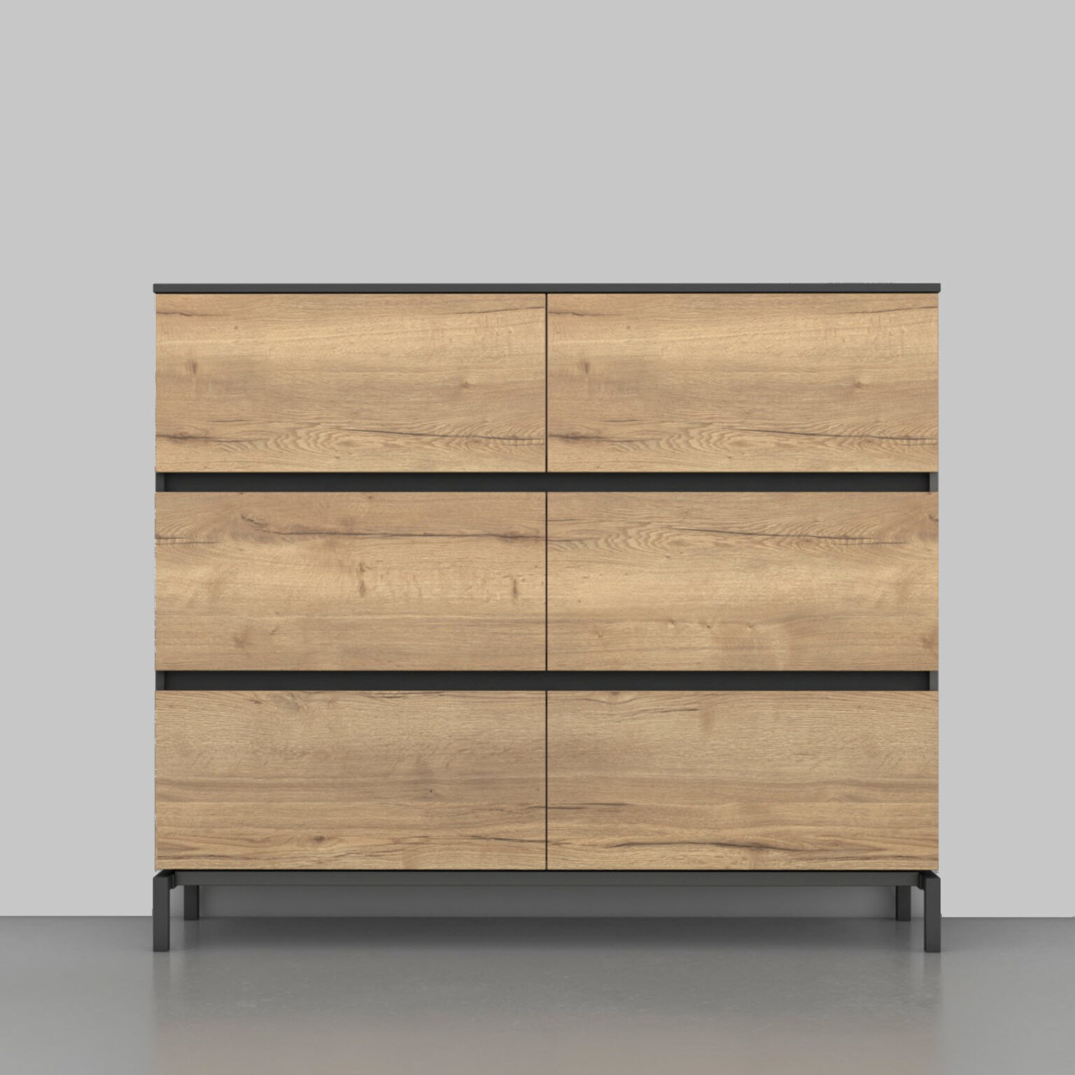 Cube dressoirkast - 155 cm hoog - De Kantoormeubelshop